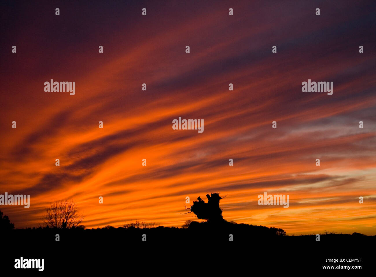 Cirrus clouds at sunset hi-res stock photography and images - Alamy