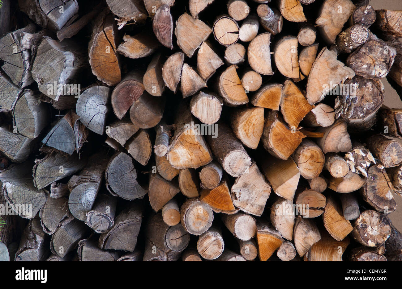 Log Pile in Japan Stock Photo - Alamy