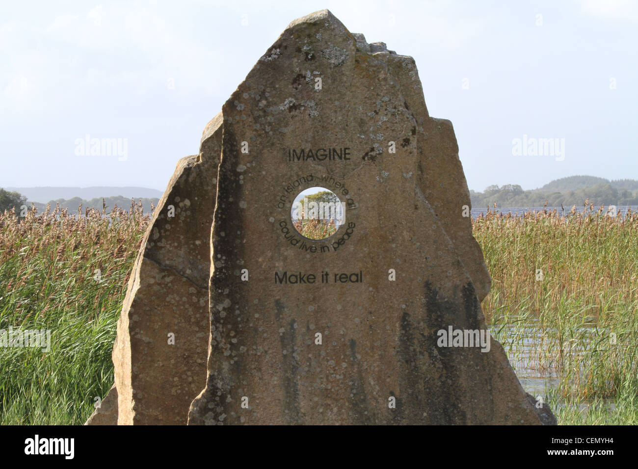 "Imagine an Island" - sandstone sculpture by Louise Walsh at Lough ...