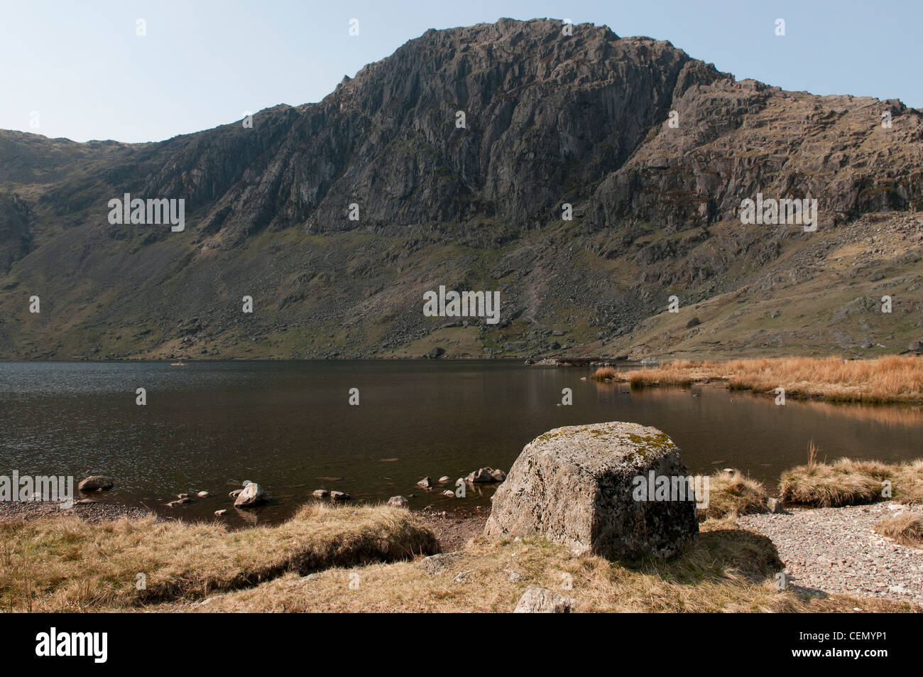 Pavey Ark with Jack's rake visible Stock Photo - Alamy