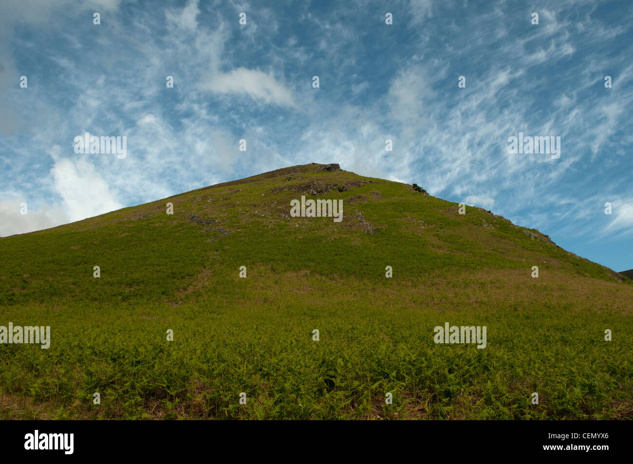 A Green Hill Stock Photo - Alamy