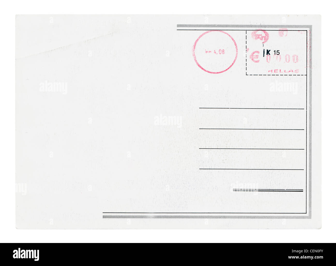 Blank postcards isolated in high resolution Stock Photo - Alamy