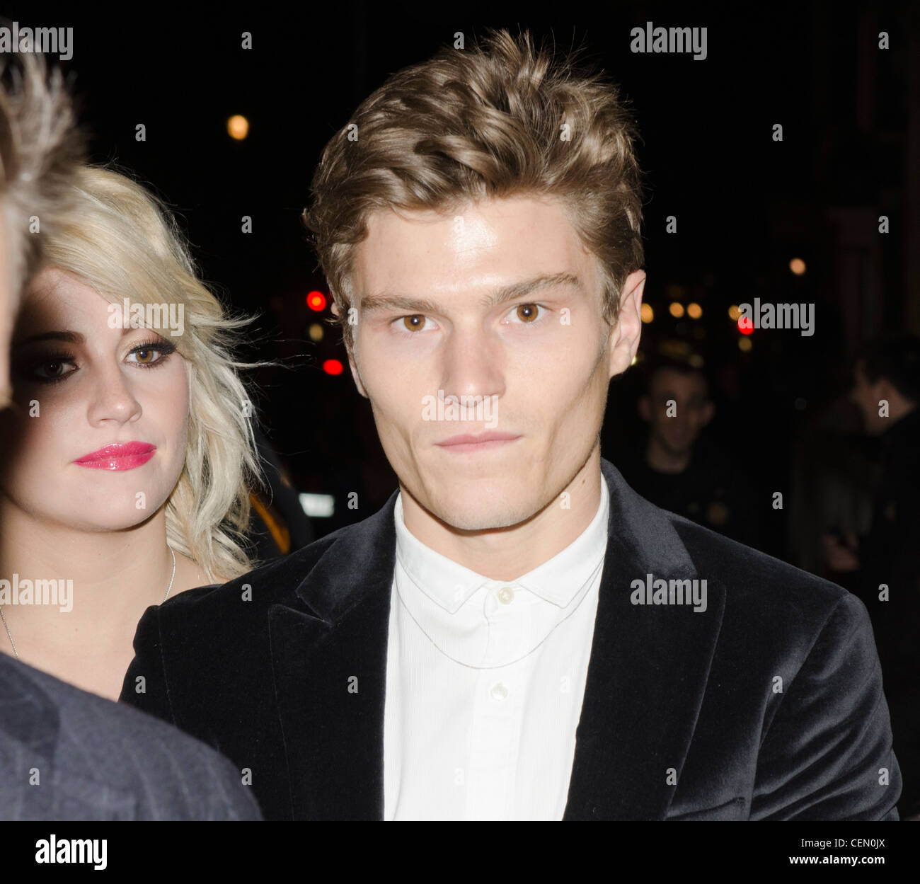 Pixie Lott singer and Oliver Cheshire model entering Temperley show ...