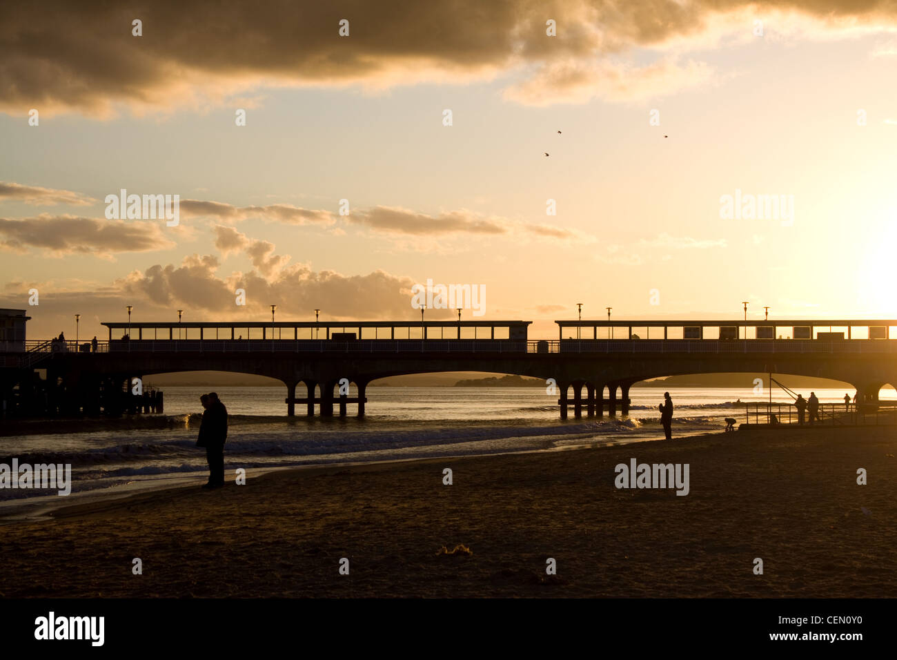 Bournemouth pier sunset hi-res stock photography and images - Alamy