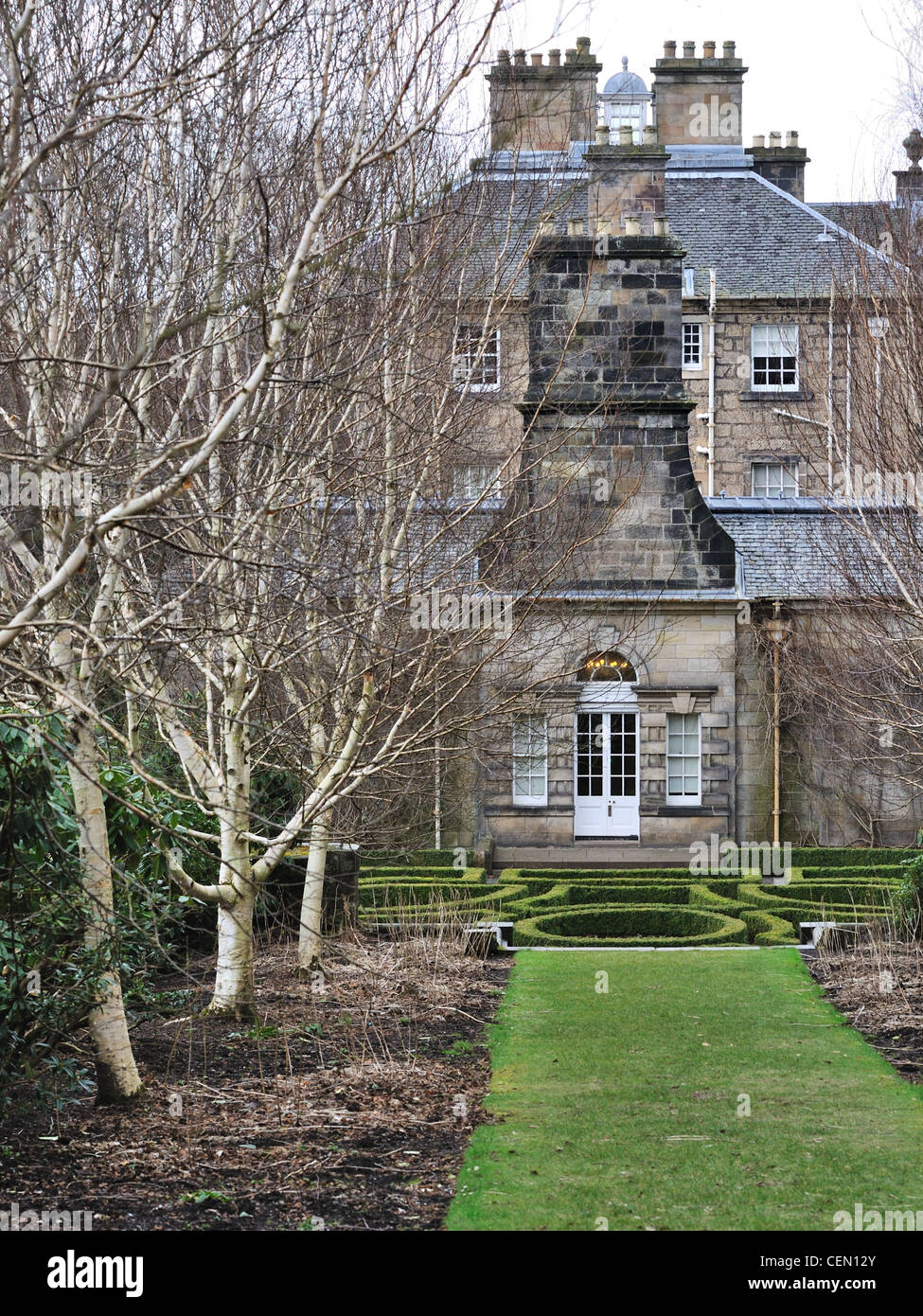 Large expanse of gardens to the rear of Pollok House in Glasgow ...