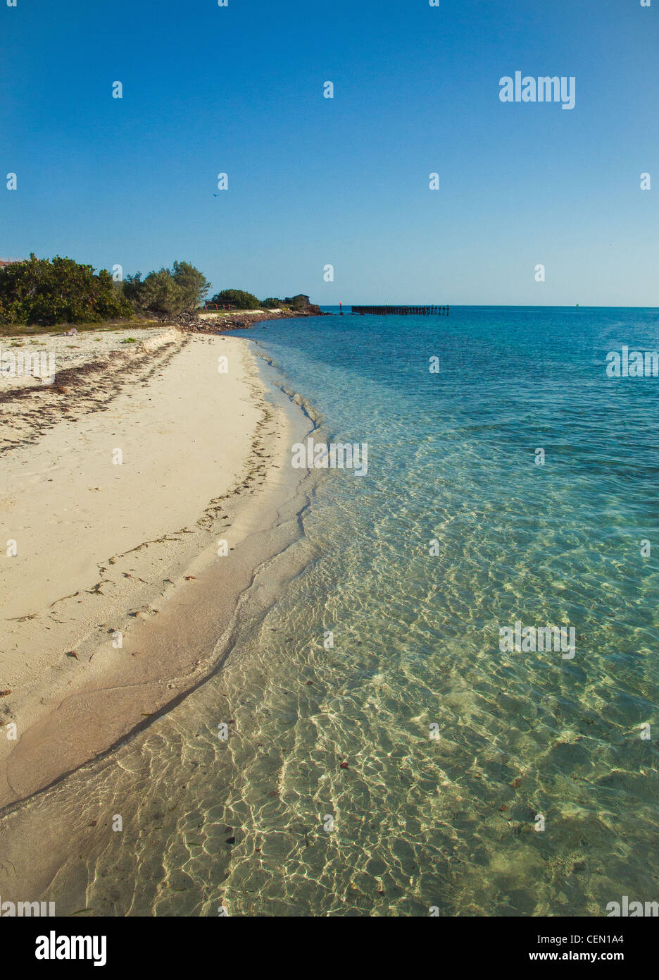 View down the beach Stock Photo - Alamy