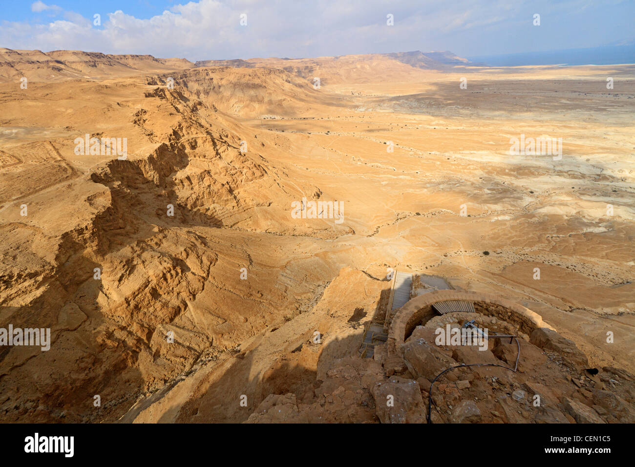 Original steps leading to the middle and lower terrace off the Northern ...