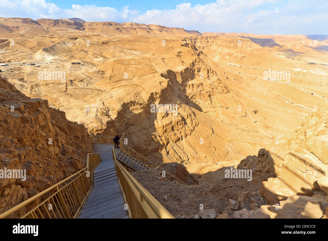 Original steps leading to the middle and lower terrace off the Northern ...