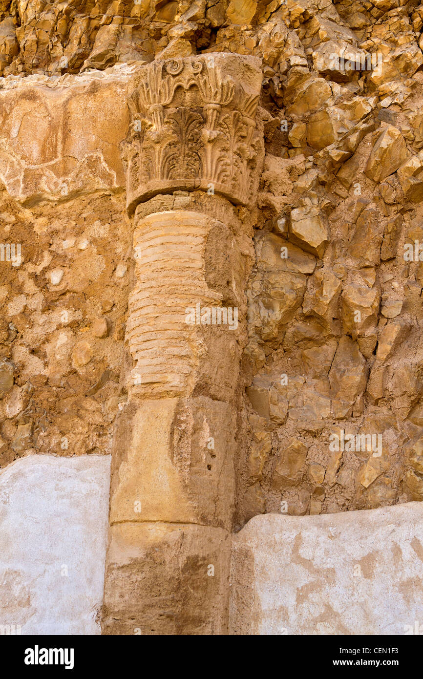 Corinthian columns at Masada an ancient Jewish palace fortress in ...