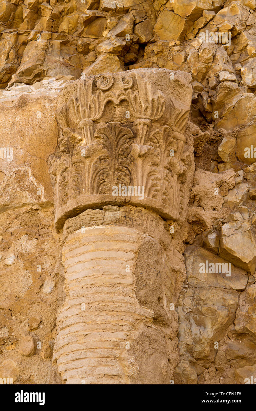 Corinthian columns at Masada an ancient Jewish palace fortress in ...