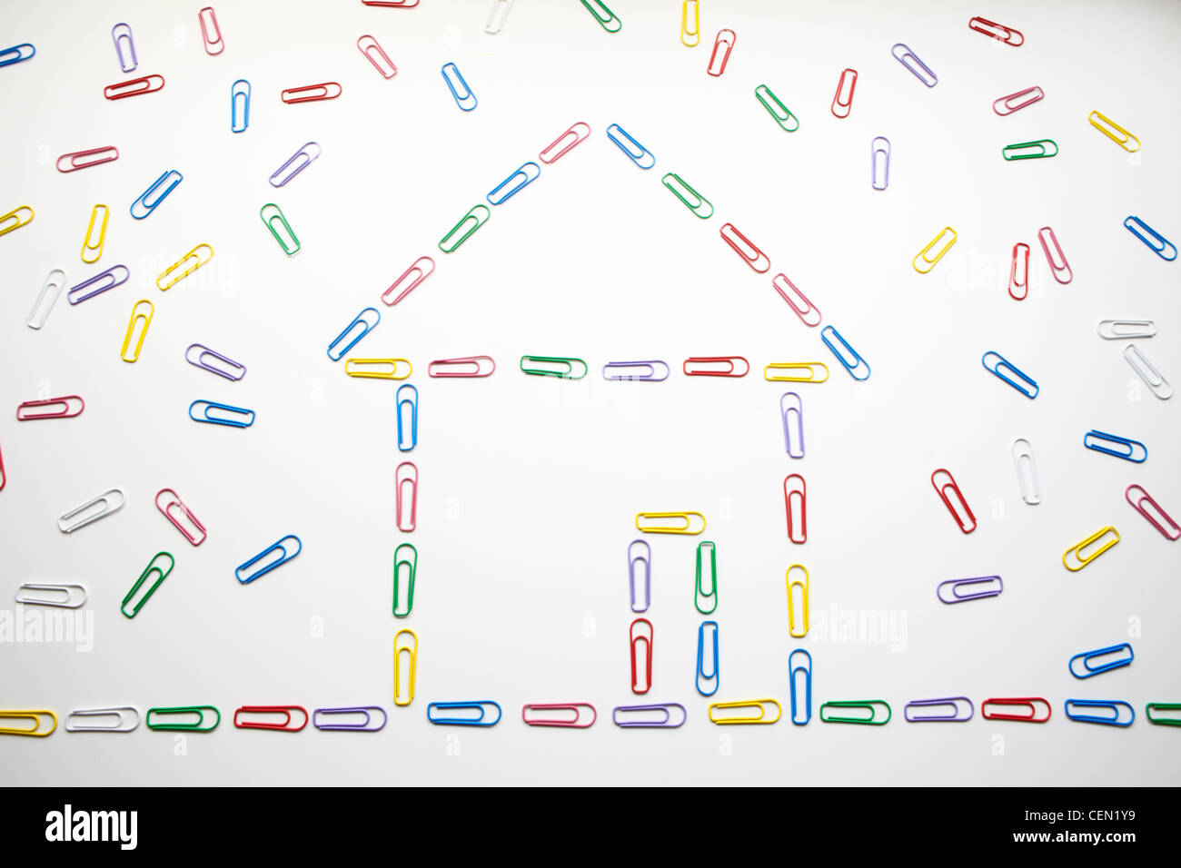 House made out of paper clips Stock Photo - Alamy