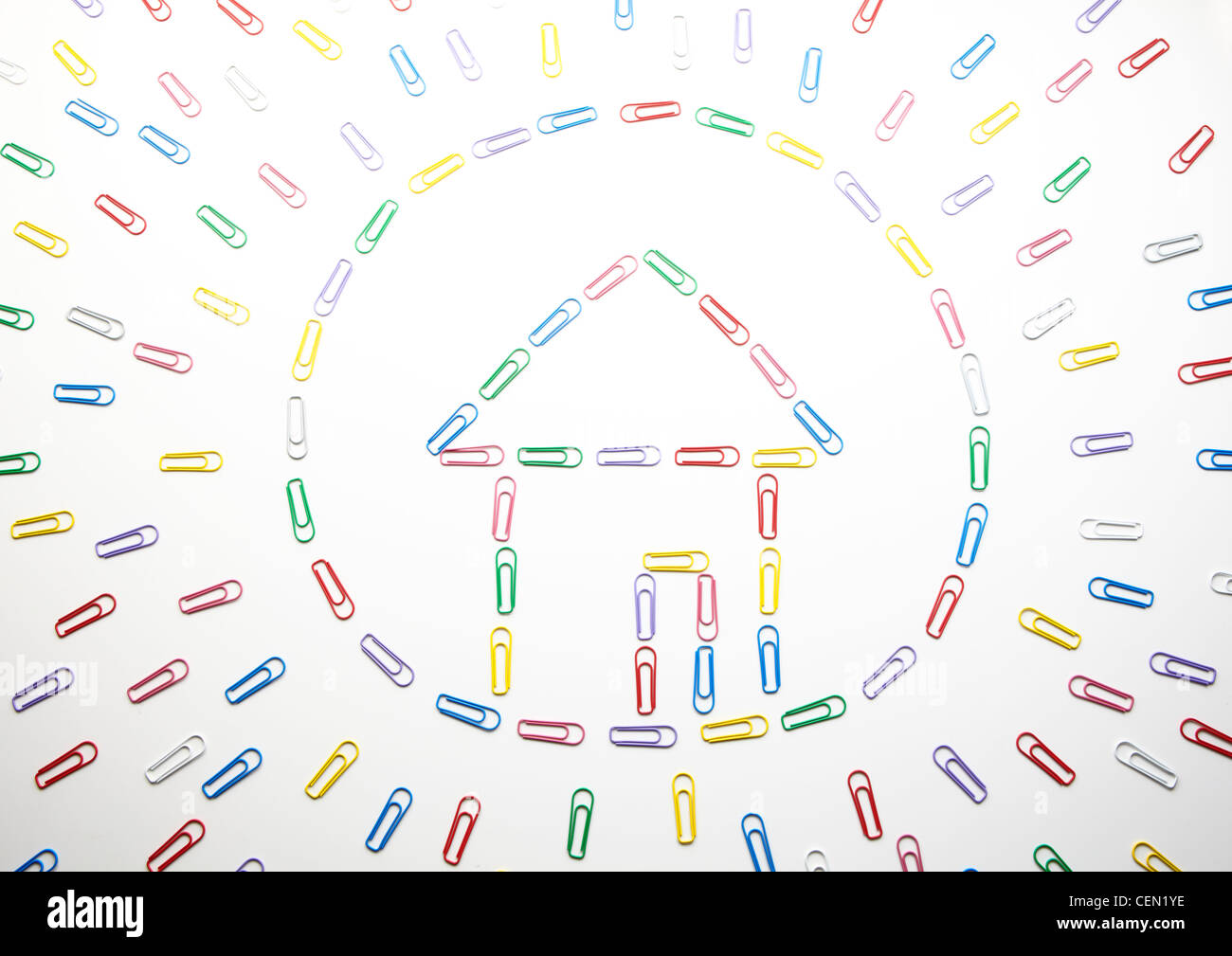 House made out of paper clips Stock Photo - Alamy