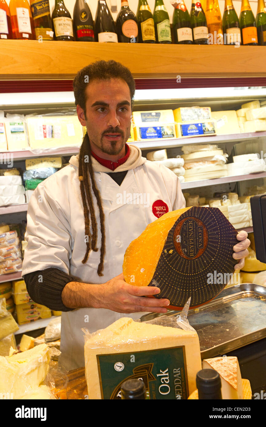 Exotic cheeses in a shop in Jerusalem's Mahane Yehuda market that ...