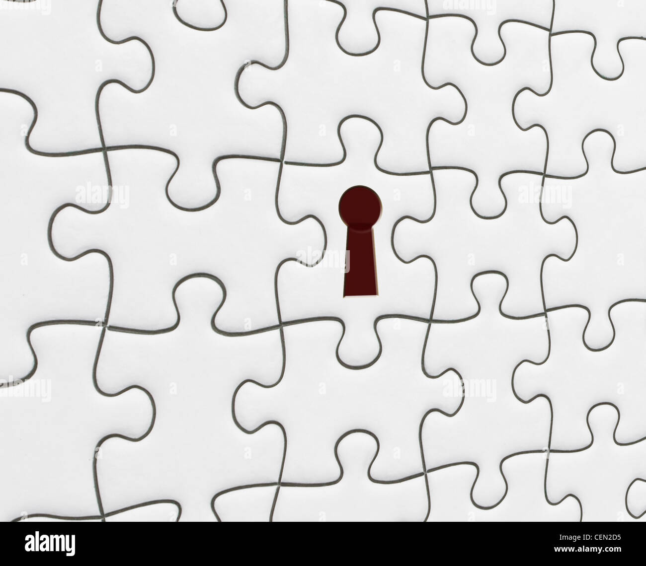 Puzzle with keyhole Stock Photo - Alamy