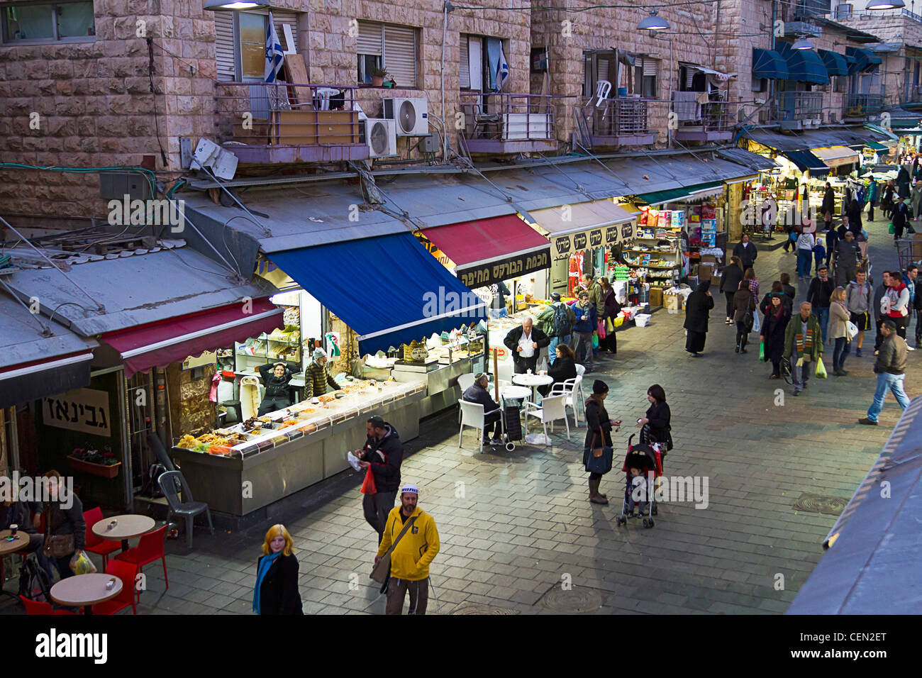 Dusk in Mahane Yehuda Market in Jerusalem, Israel Stock Photo - Alamy