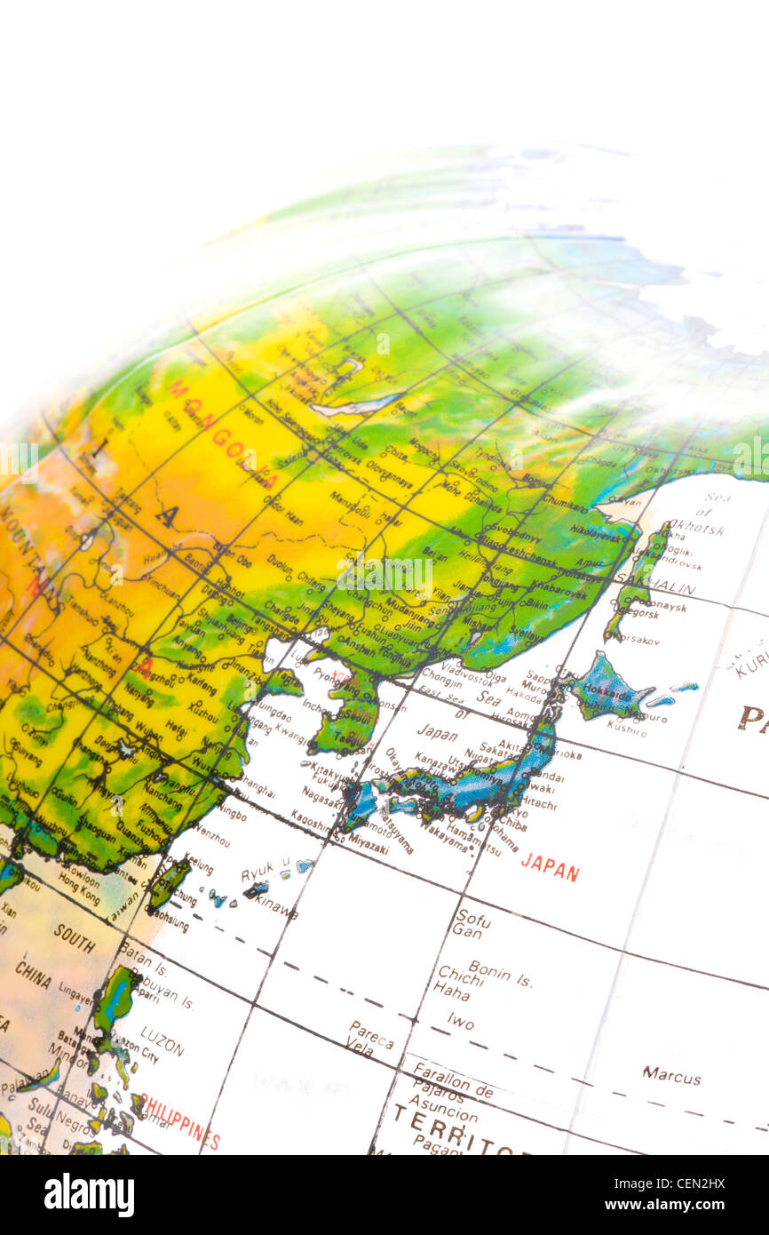 Map close up asia hi-res stock photography and images - Alamy
