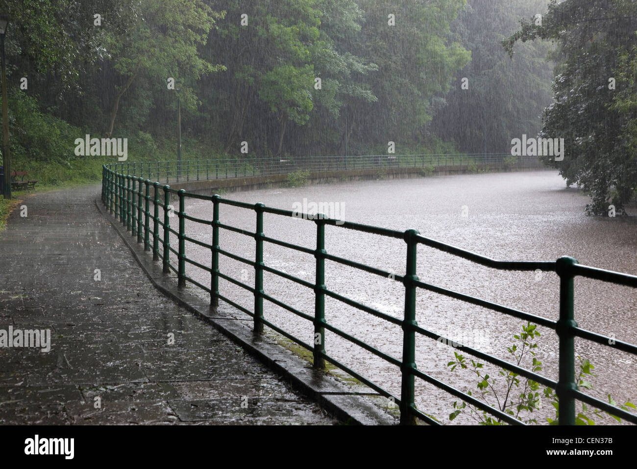Path Around River Wansbeck, Morpeth, Northumberland, England Stock ...