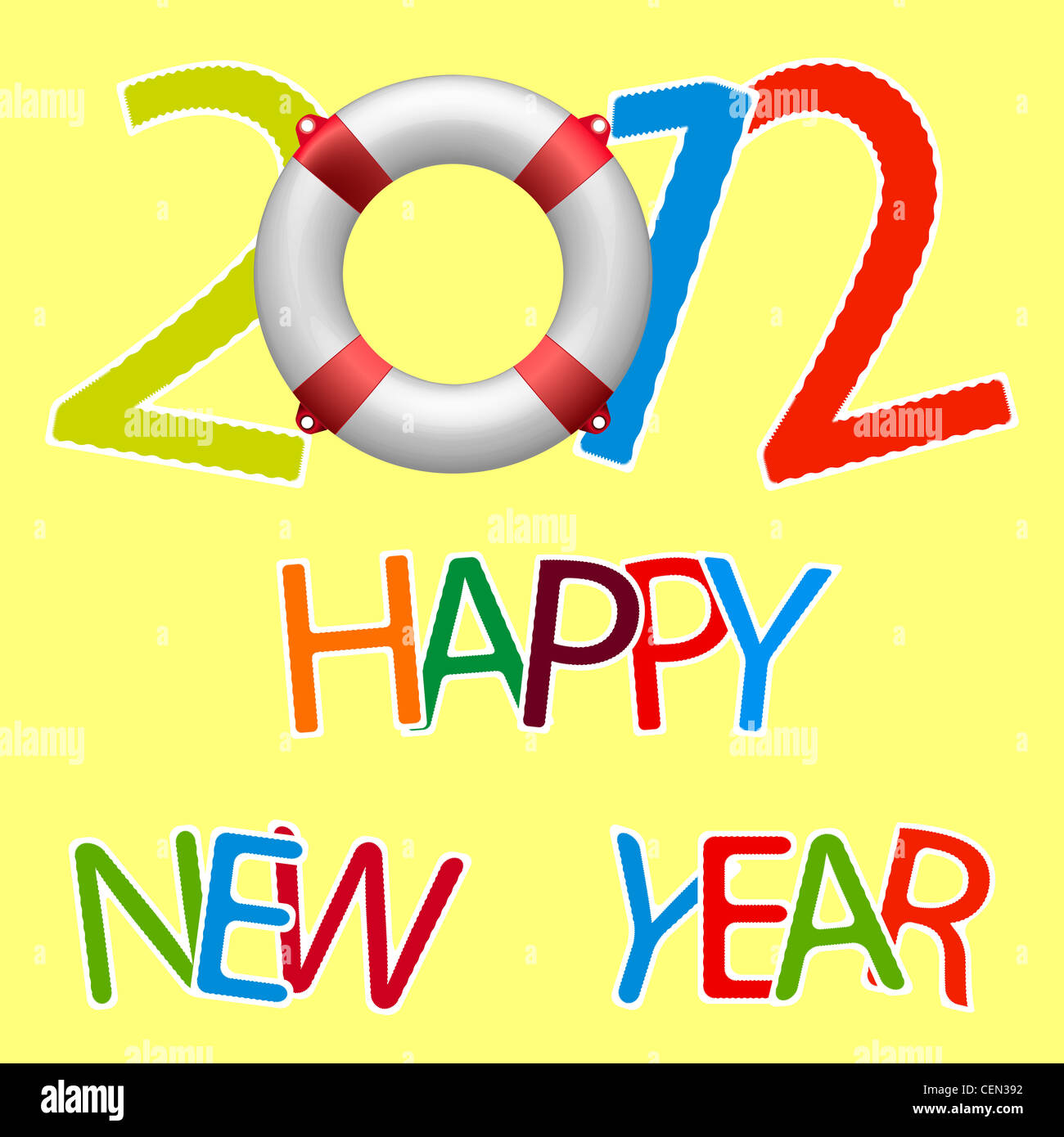 happy new year 2012, abstract vector art illustration Stock Photo - Alamy