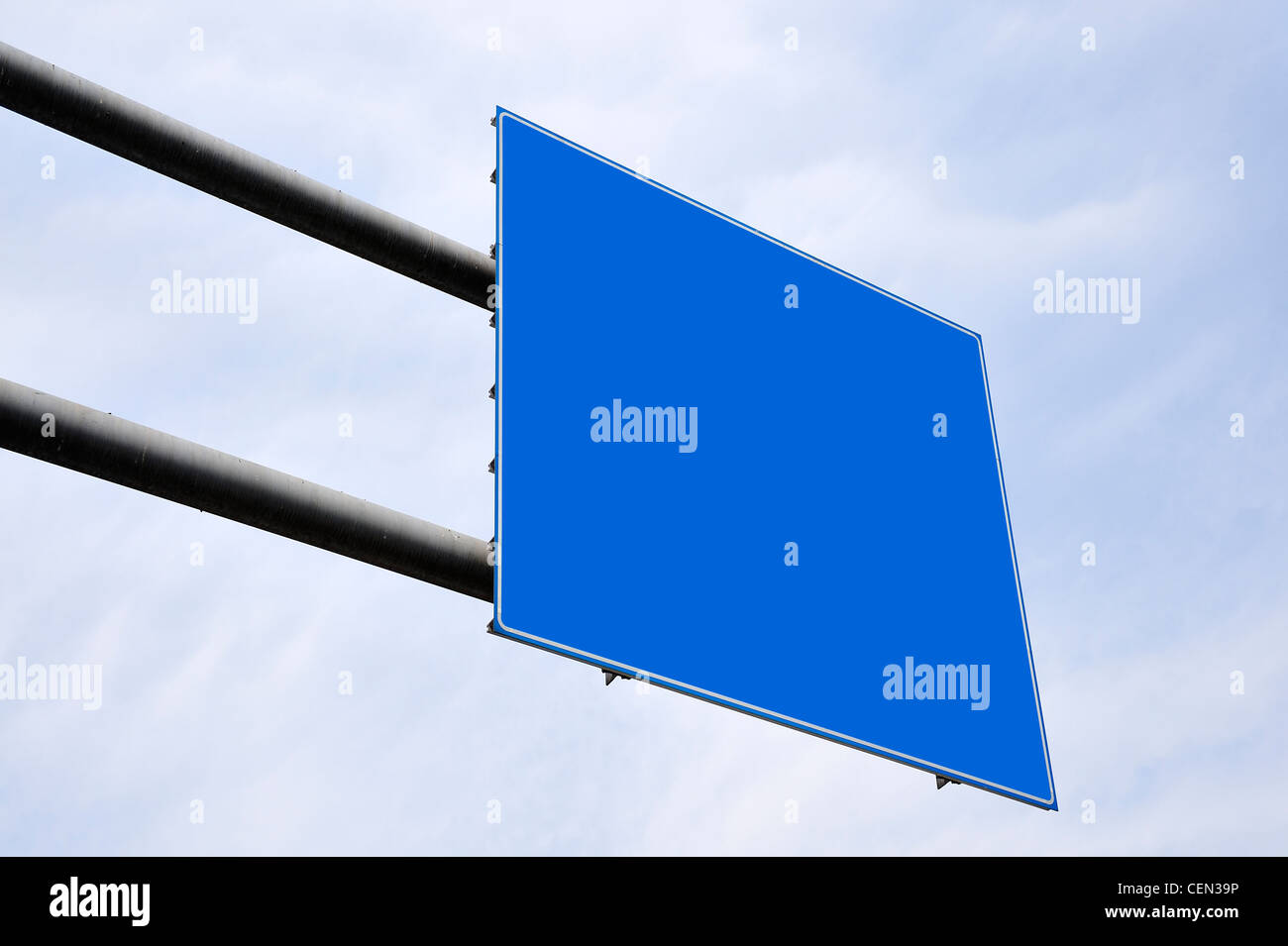 Blue road sign Stock Photo - Alamy