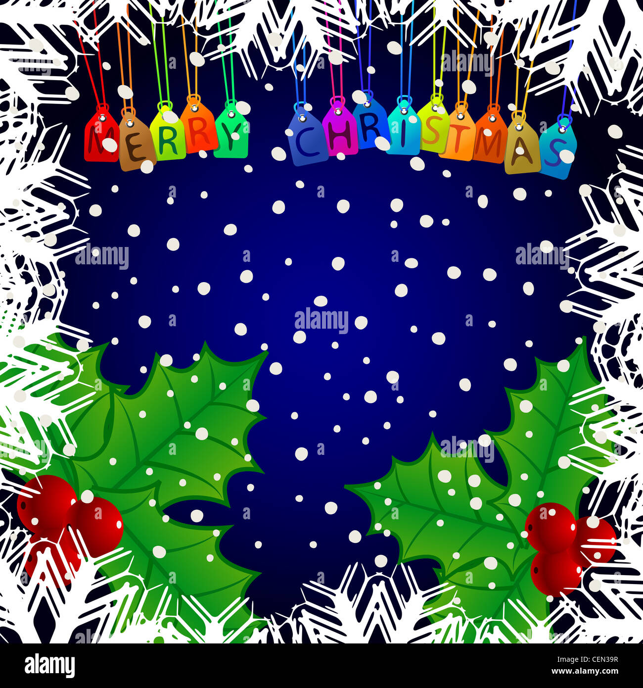 christmas welcome card, abstract vector art illustration Stock Photo ...