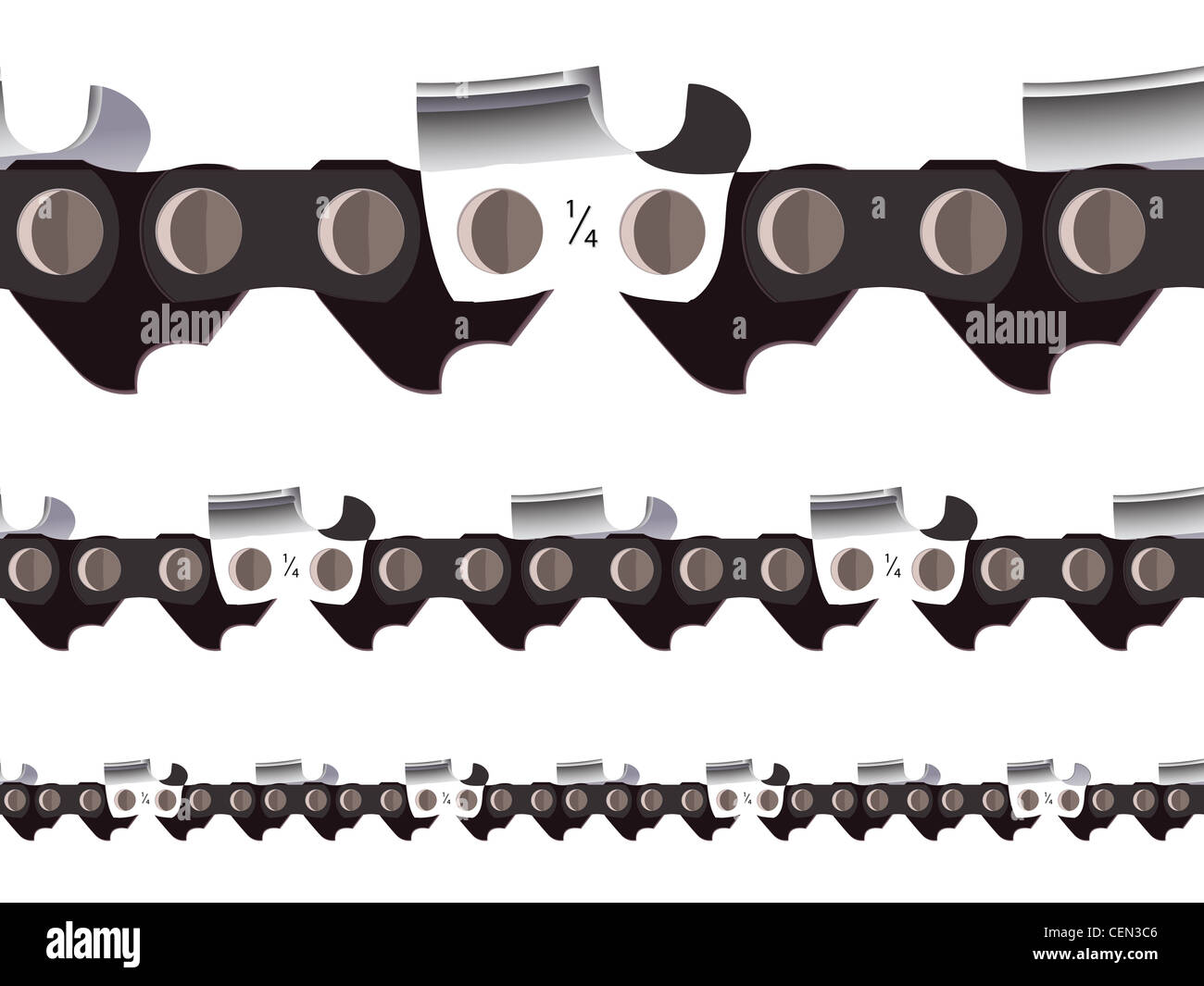 chain saw seamless, abstract horizontal texture; vector art ...