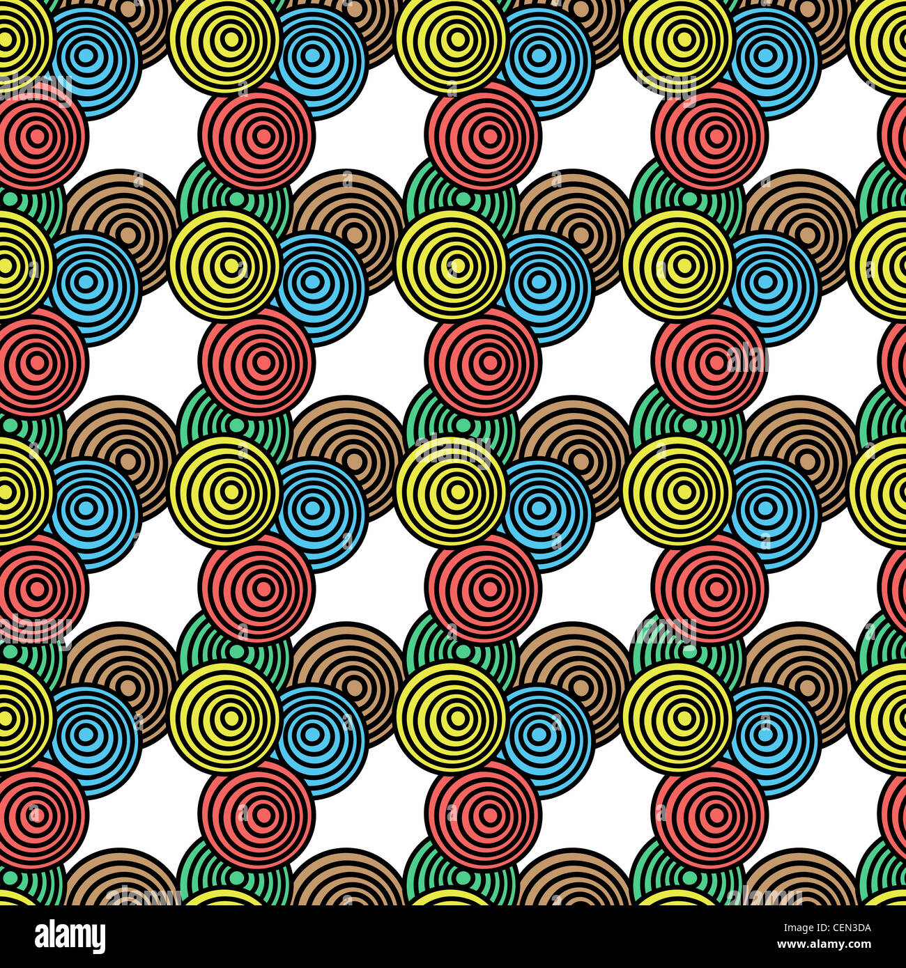 circles and colors pattern, abstract seamless texture; vector art ...