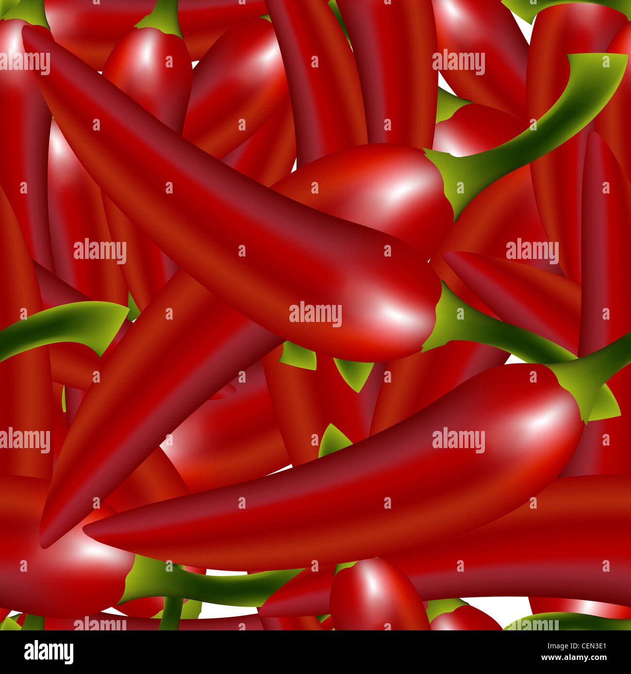 red peppers pattern, abstract seamless texture; vector art illustration ...