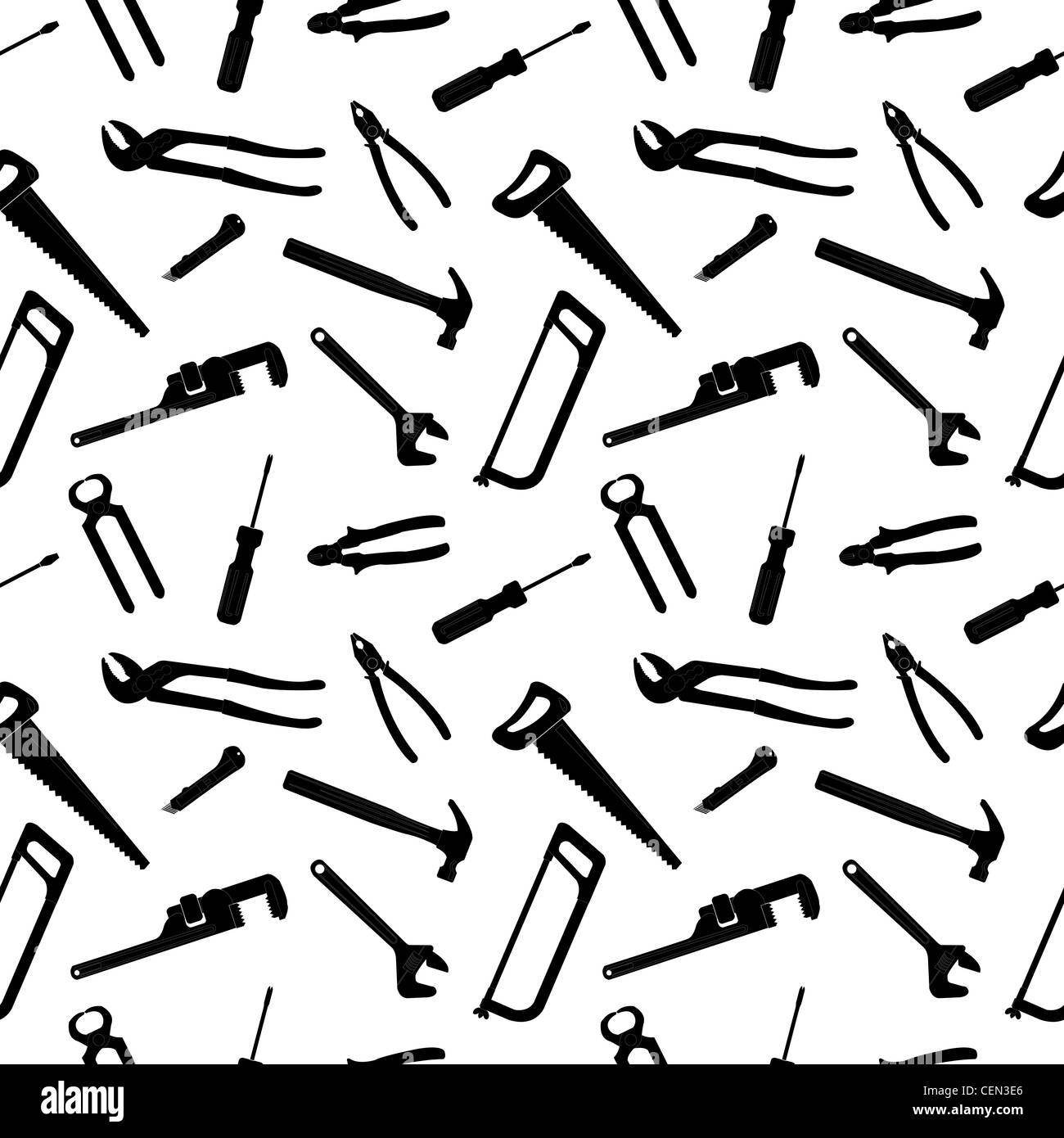 tools pattern, abstract seamless texture; vector art illustration Stock ...