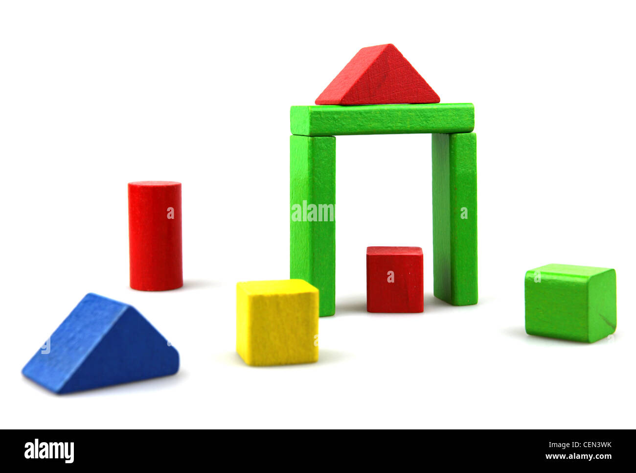 Wooden building blocks Stock Photo - Alamy