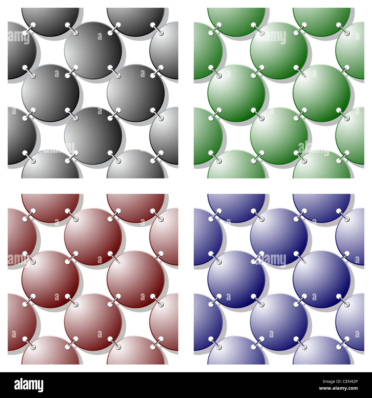 seamless metallic rings texture, abstract pattern; vector art ...