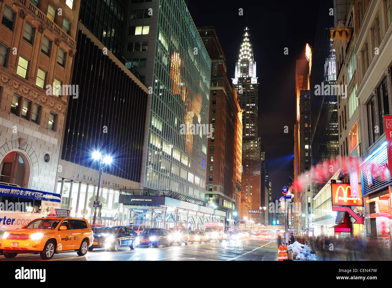 Chrysler Building at night Stock Photo - Alamy