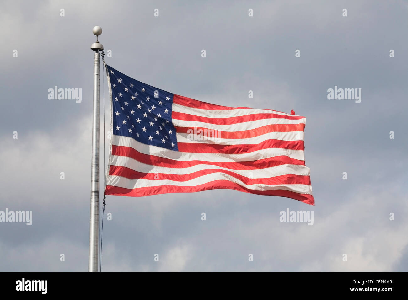 American flag pole hi-res stock photography and images - Alamy