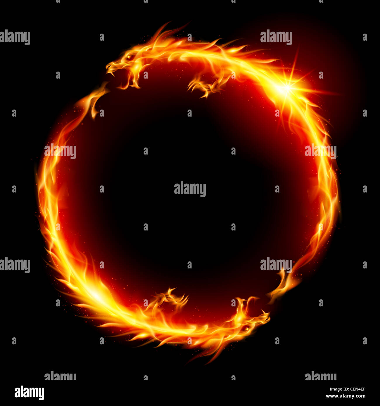 Ring of Fire of the Dragon. Illustration on white background Stock ...