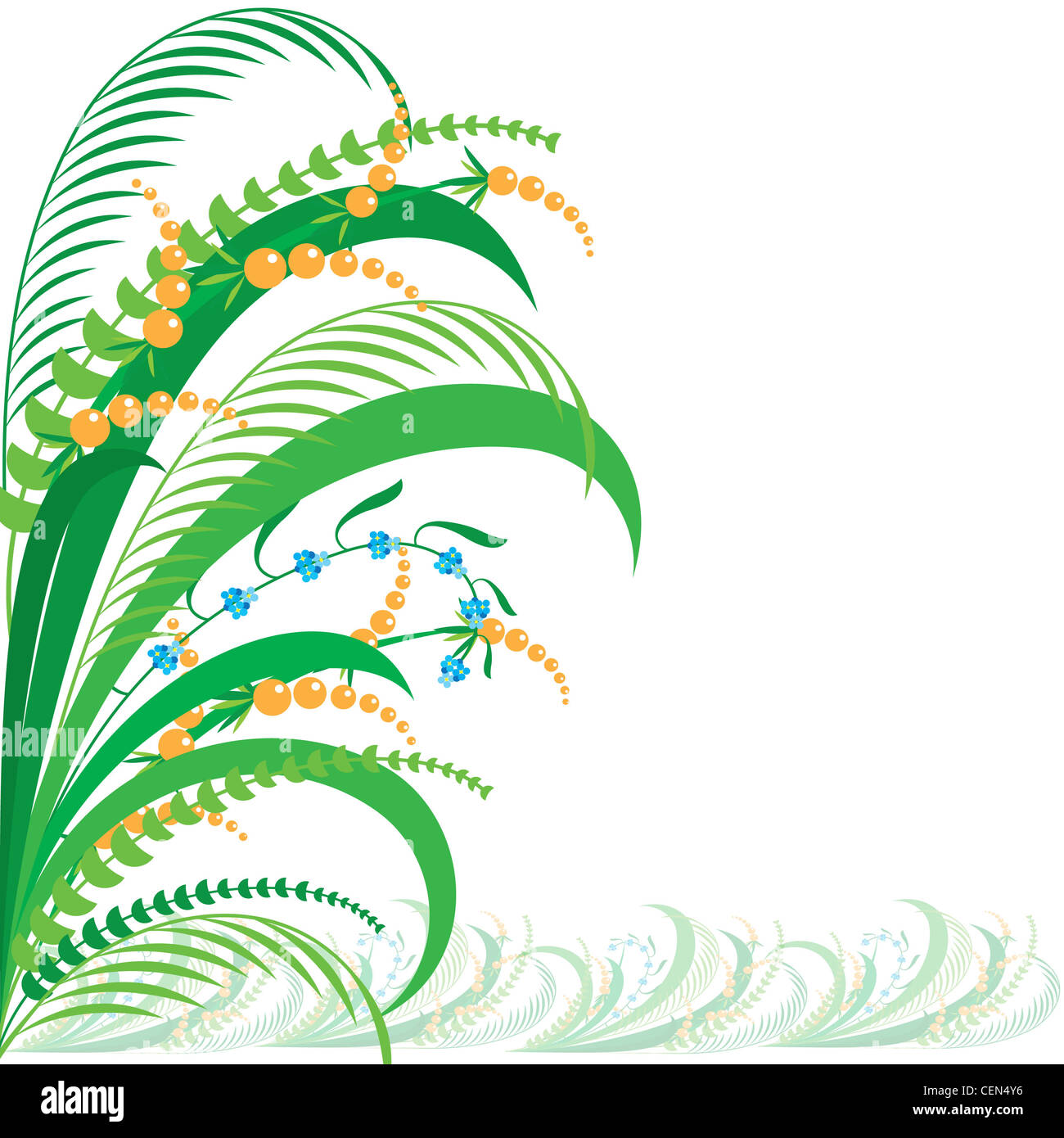 Abstract flowering herb. Illustration on white background Stock Photo ...