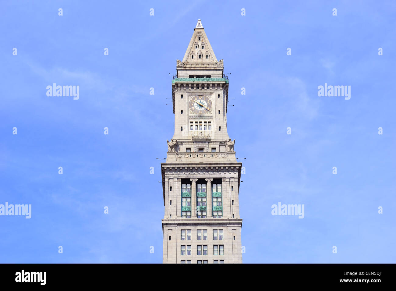 Boston Custom House Clock Tower in downtown Stock Photo - Alamy
