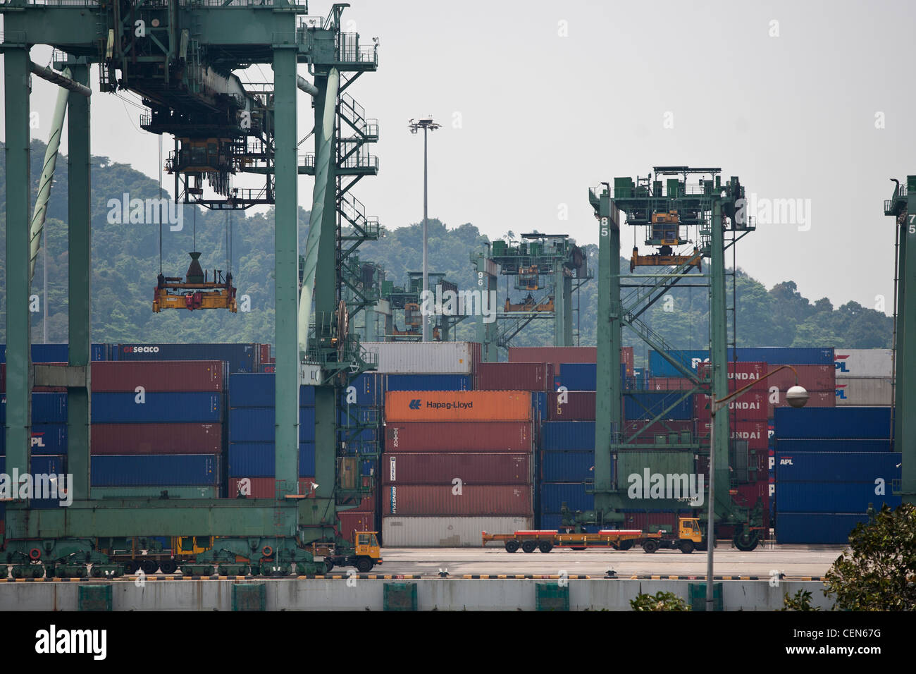 Cargo containers are seen at the Port of Singapore Stock Photo - Alamy