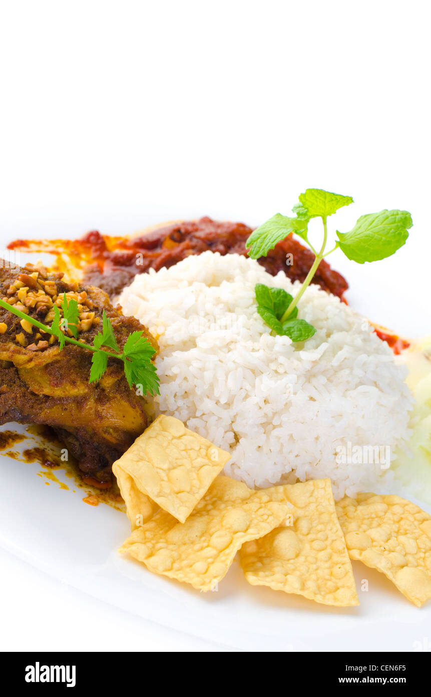Famous malaysian food nasi lemak Stock Photo - Alamy