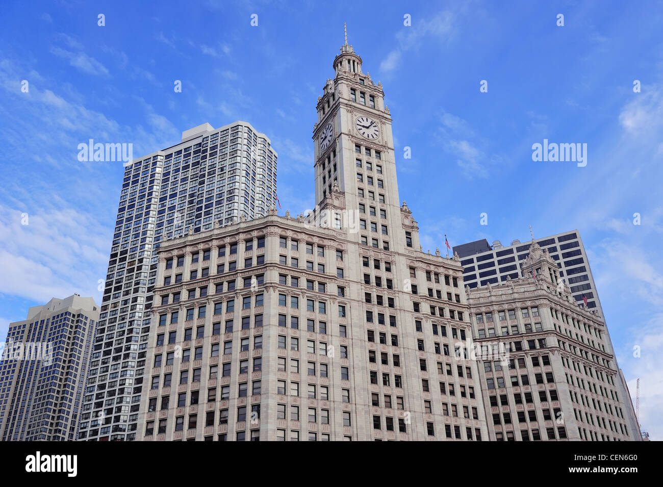 Wrigley Building closeup Stock Photo - Alamy