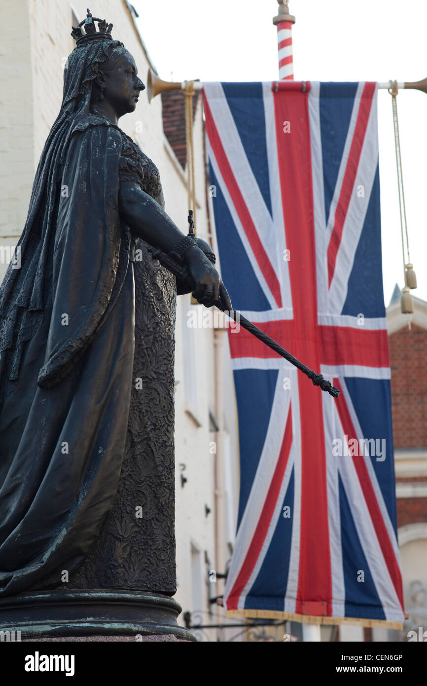 Queen victoria flag union jack hi-res stock photography and images - Alamy