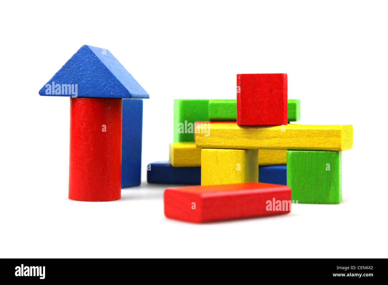 Wooden building blocks Stock Photo - Alamy
