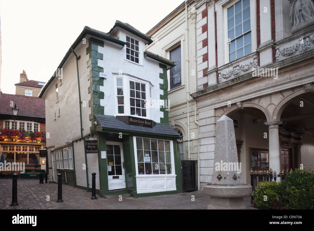 England, Berkshire, Windsor, The Crooked House Tea Shop Stock Photo - Alamy