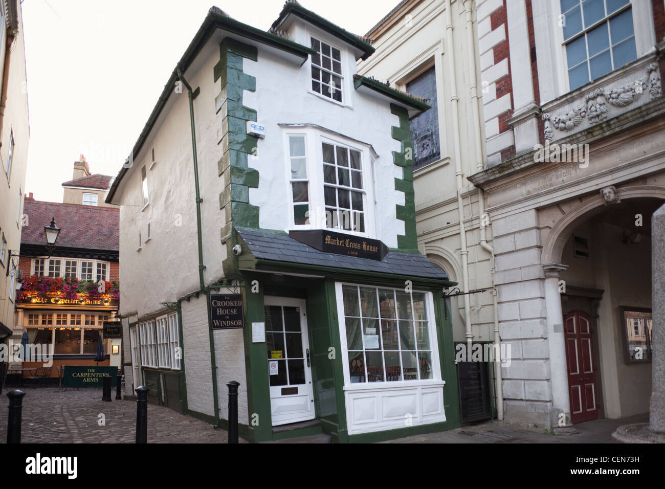 England, Berkshire, Windsor, The Crooked House Tea Shop Stock Photo - Alamy
