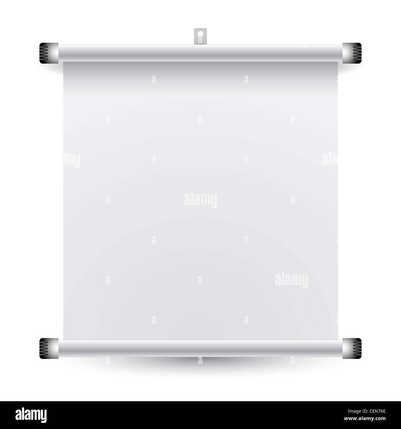 roll up banner against white background; abstract vector art ...