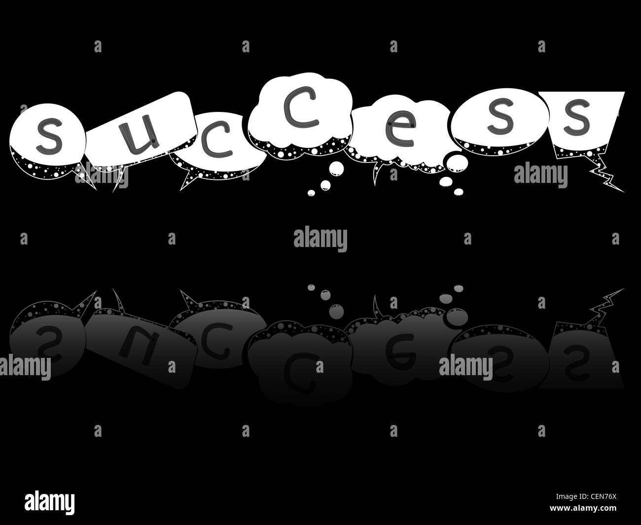 speech success bubbles against black background, abstract vector art ...