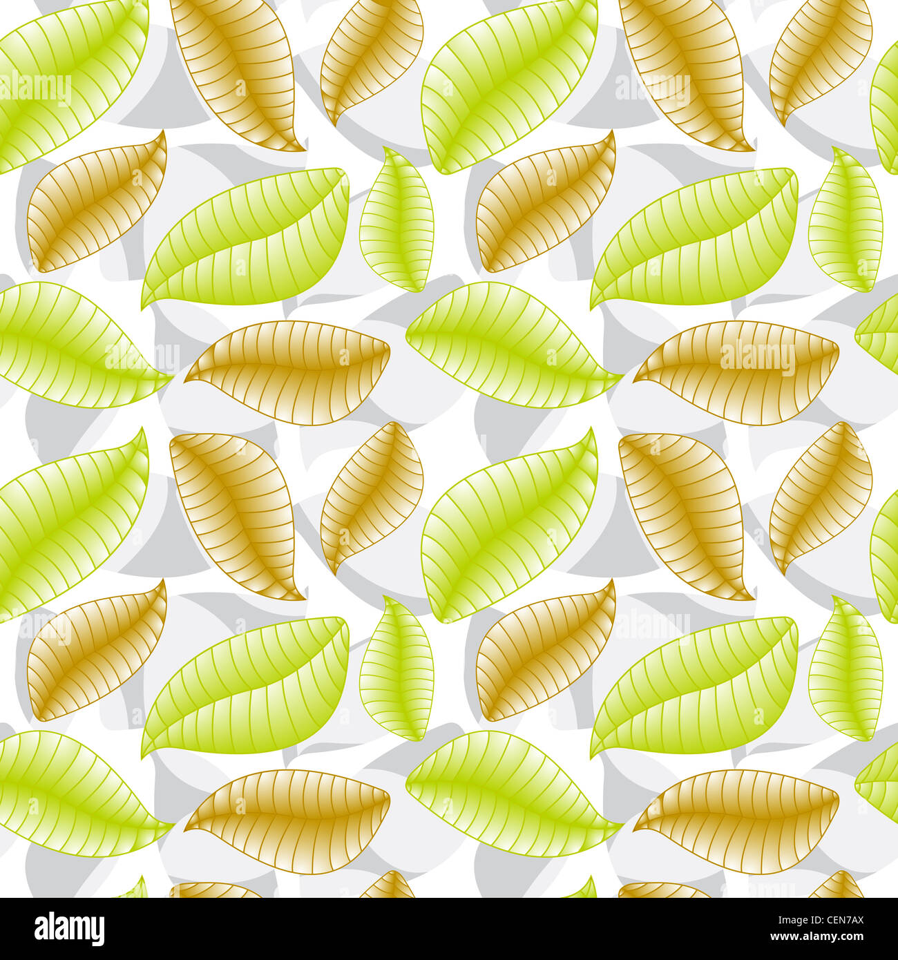 leaves texture, abstract seamless pattern; vector art illustration ...