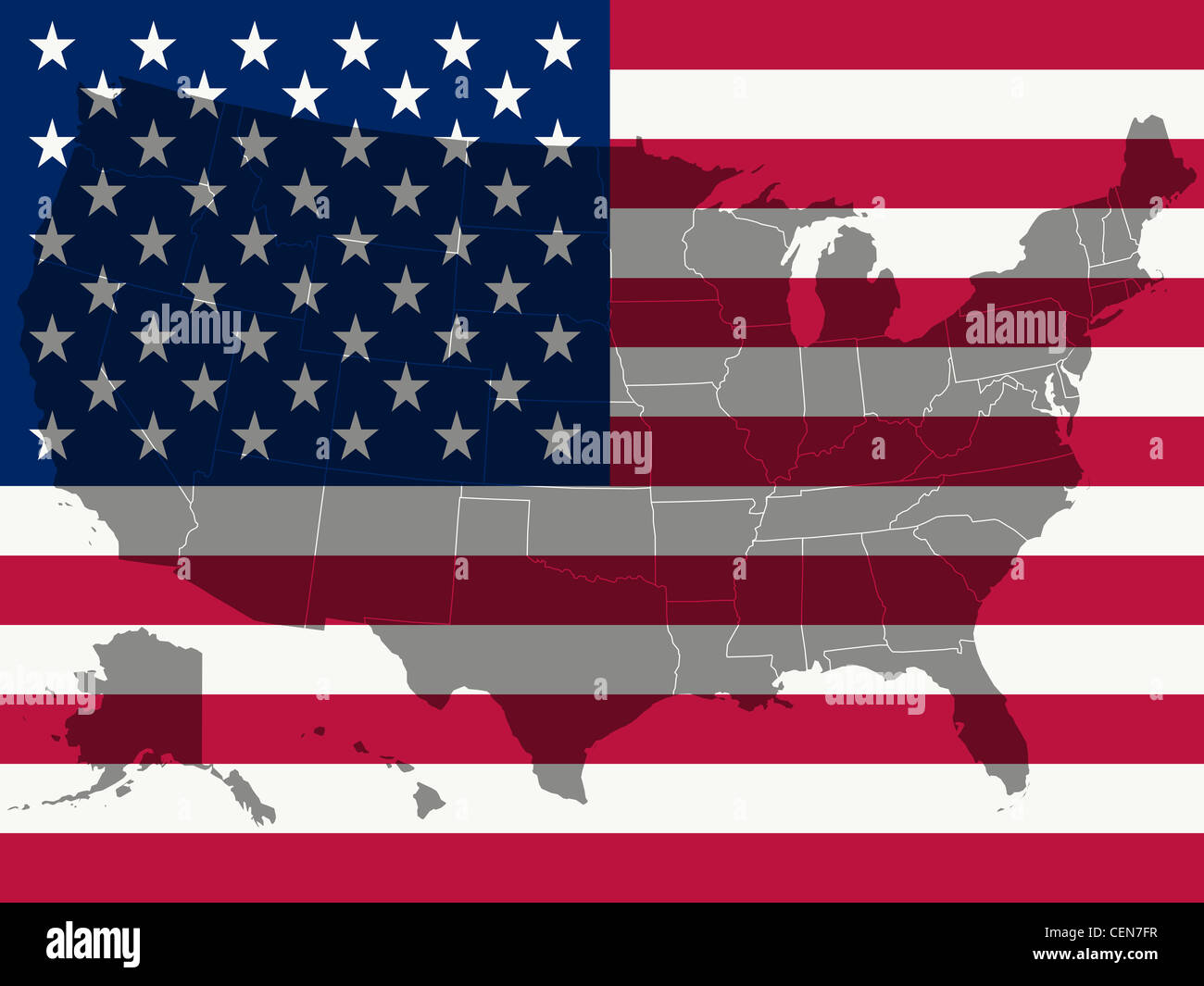 Us map hi-res stock photography and images - Alamy