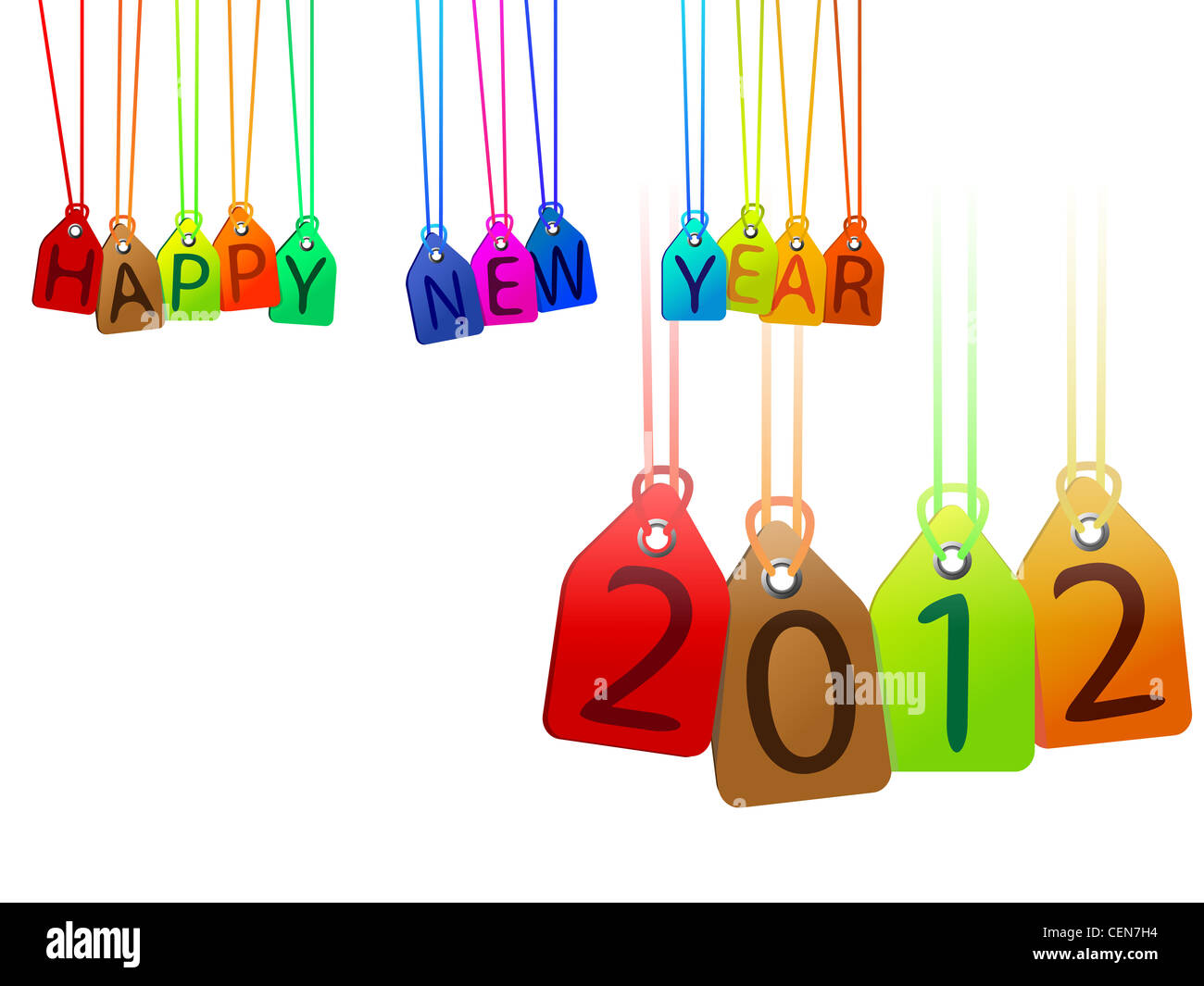 happy new year 2012, abstract vector art illustration; image contains ...