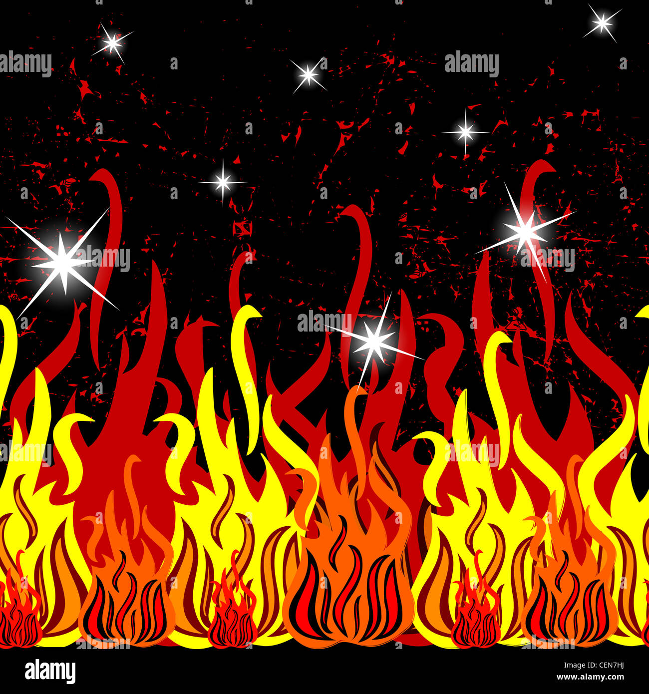 fire seamless pattern, abstract horizontal texture; vector art ...