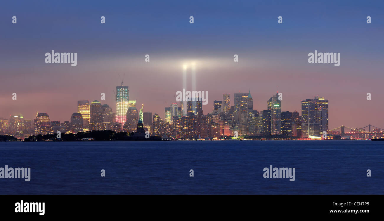 Manhattan nyc 911 tribute hi-res stock photography and images - Alamy