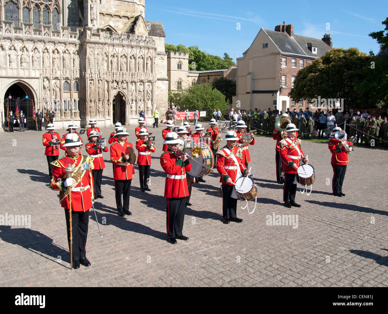 Royal Marines Brass Band, Exeter Cathedral Stock Photo - Alamy